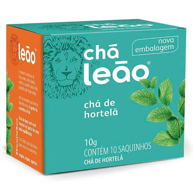 CHA LEAO HORTELA 10 SACHES - CHA LEAO HORTELA 10 SACHES - LEAO