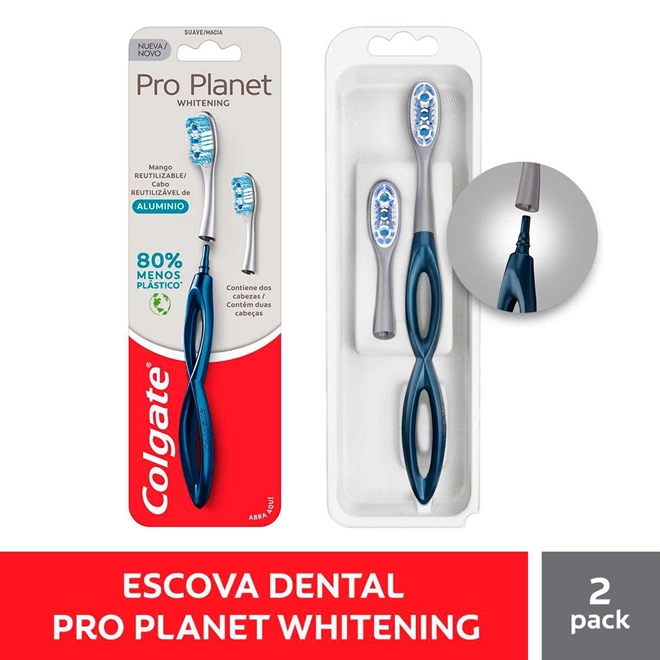 ESCOVA DENTAL COLGATE PRO PLANET BLUE+ REFIL - COLGATE